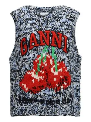 GANNI Wool Cherry Vest - Multicolor