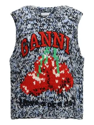GANNI Ganni Wool Cherry Vest Multicolor