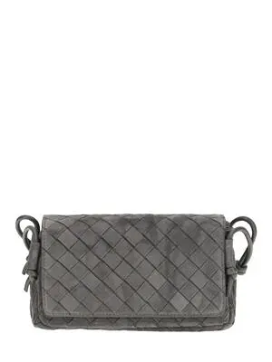 Bottega Veneta Notturno Suede Clutch - Gray