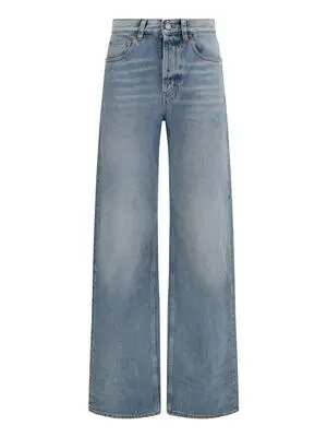 SAINT LAURENT High-Waisted Wide-Leg Jeans