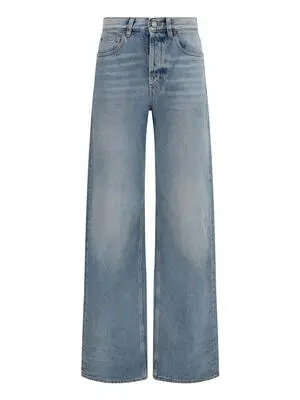Saint Laurent High-waisted Wide-leg Jeans - Blue