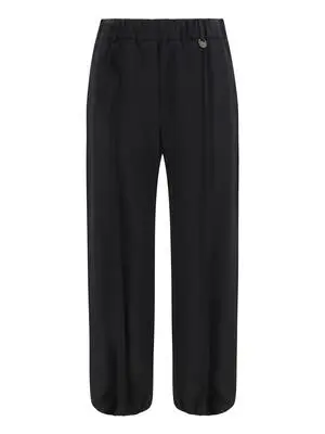 Burberry Wool Twill Jogging Pants - Black