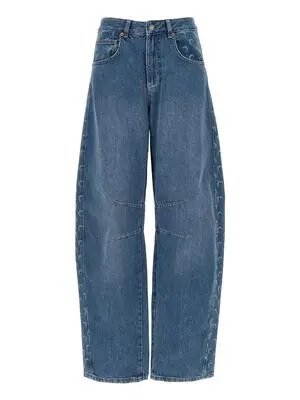 MARINE SERRE MARINE SERRE Wide Leg Moon Logo Jeans Blue