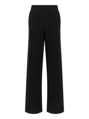 Max Mara Baldo Wide-leg Knit Pants - Black