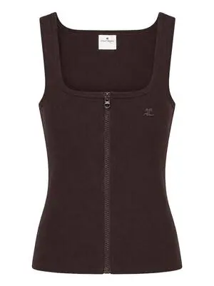 COURREGES Ribbed Tank Top - Multicolor