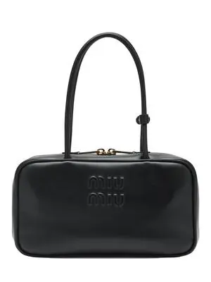 Miu Miu Beau Medium Bag In Leather - Black
