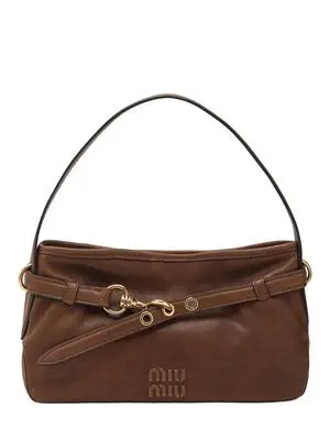 Miu Miu Rovere Nappa Leather Bag - Brown
