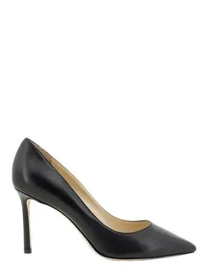 JIMMY CHOO Romy Leather Pumps - Black