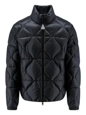 Moncler Asurel" Short Down Jacket With Geometric Stitching - Multicolor