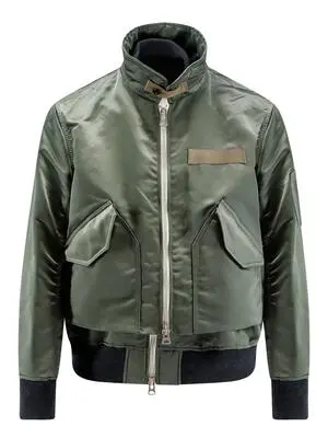 Sacai Sacai Double-Layered Cotton And Nylon Jacket Yellow