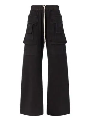 Rick Owens Cotton Cargo Trousers - Black