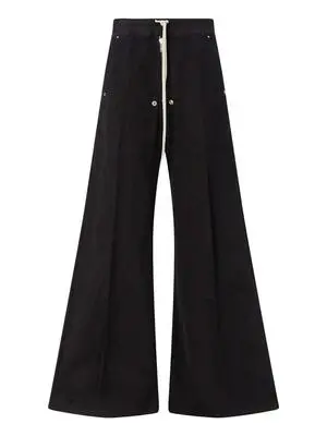 Rick Owens Geth Belas Cotton Trousers - Black