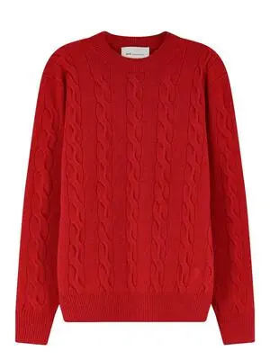 AMI AMI PARIS Cable Knit Wool Sweater