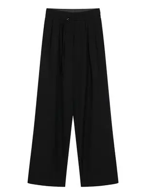 Dries Van Noten Pleated Wool Trousers - Black
