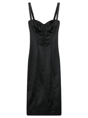 Dolce & Gabbana Satin Bustier Dress - Black