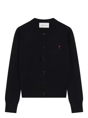 AMI Paris Merino Wool Cardigan - Blue