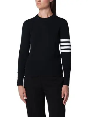 Thom Browne Thom Browne 4-Bar Crew-Neck Wool Sweater Blue