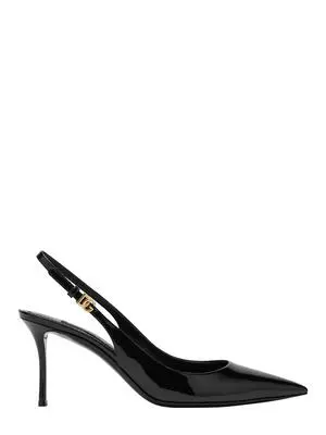 Dolce & Gabbana Patent Leather Slingback Pumps - Black