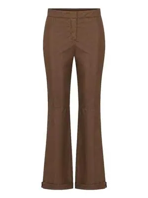 Miu Miu Miu Miu Technical Fabric Flared Leg Trousers Multicolor