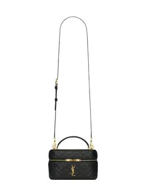 Saint Laurent Gaby Vanity Bag In Lambskin - Black