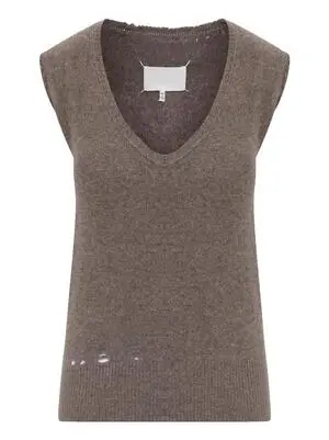 MAISON MARGIELA Maison Margiela Distressed Knit Vest