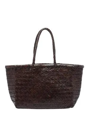 Dragon Diffusion Large Bamboo Triple Jump Shoulder Bag - Brown