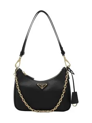 Prada Saffiano Leather Mini Bag - Brown