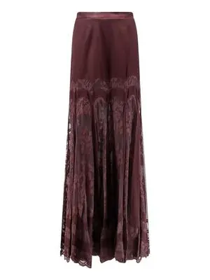 Zimmermann Valiant Silk And Lace Blend Long Skirt - Multicolor