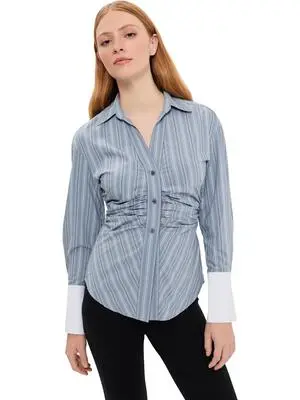 Veronica Beard Devra Button Down Shirt - Blue River Multi