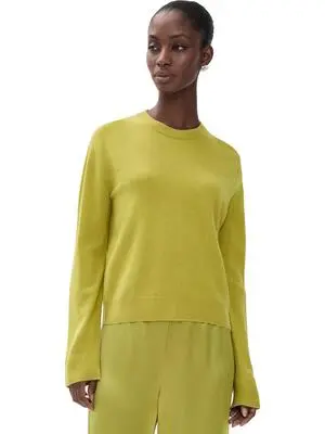 LESET Jesse Classic Crew Pullover - Chartreuse
