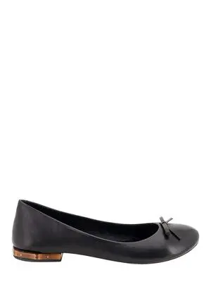 Gucci Leather And Bamboo Ballrinas - Black