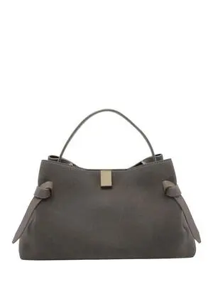 Yuzefi Suede Gyoza Handbag - Gray