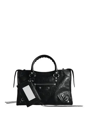 Balenciaga Le City Bag S Leather Shoulder Bag - Black
