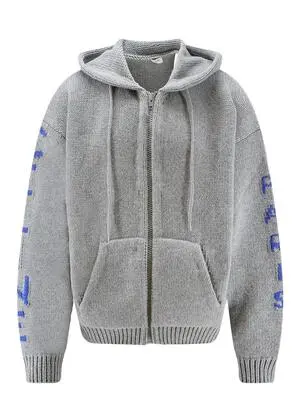 Celine Celine Men Zip-Up Virgin Wool Cardigan Multicolor