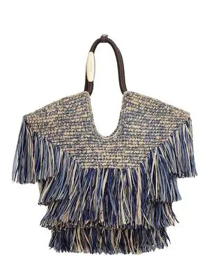 Zimmermann Goldentime Raffia Handbag - Multicolor