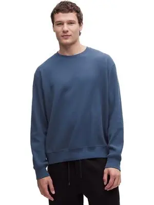 Lululemon Cotton-blend Waffle-knit Long Sleeve Blue Twill