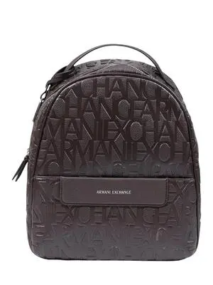Armani Exchange Zipper Backpack - Brown