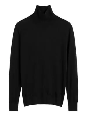 TOTEME Roll-neck Fine-knit Jumper - Black