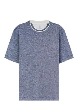Brunello Cucinelli Linen And Cotton Blend T-shirt - Multicolor
