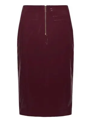 SELF-PORTRAIT Vinyl Midi Skirt - Purple