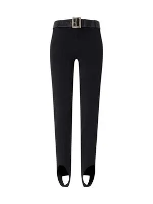 SELF-PORTRAIT Stretch Viscose Blend Leggings - Black