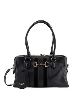 Gucci Leather Bauletto Borsetto Shoulder Bag - Black