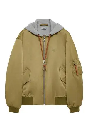 Loewe Technical Fabric Bomber With Hood - Multicolor