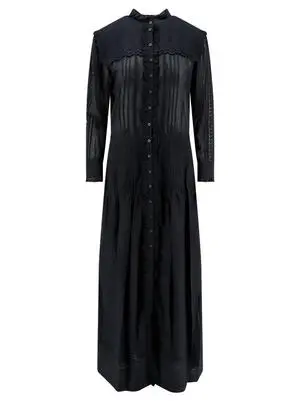 Isabel Marant Étoile Marant Lonie Cotton Chemisier Dress - Black