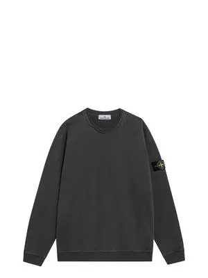 Stone Island Stone Island Crewneck Sweatshirt In Slub Cotton, Grey Men Gray