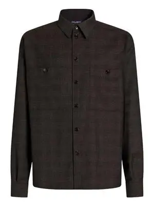 Dolce & Gabbana Glen Plaid Shirt - Brown