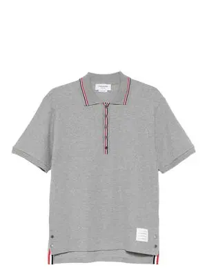 THOM BROWNE Thom Browne Men Cotton Polo With Logo Embroidery