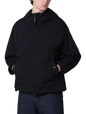 C.P. COMPANY Flatt Nylon Hooded Jacket Total Eclipse - Blue