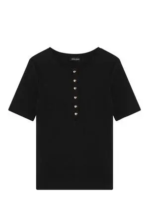 ANINE BING Anine Bing Black Short-Sleeved T-Shirt Women