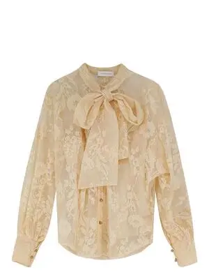 Zimmermann Valiant Lace Shirt - Cream